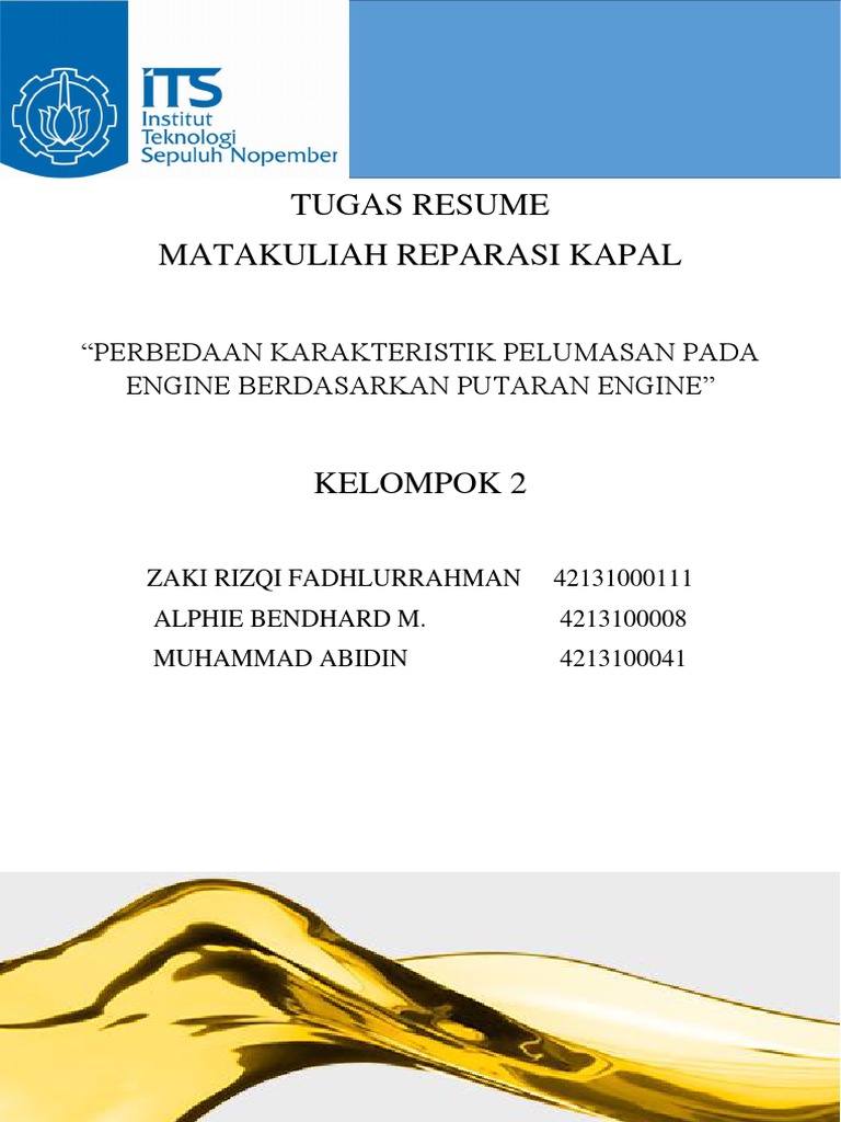 Perbedaan Sistem Lubrikasi Berdasarkan Perbedaan Putaran Engine | PDF