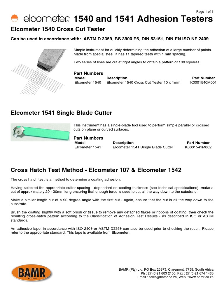 Elcometer 1540 and 1541 Adhesion Testers PDF | PDF | Industrial ...