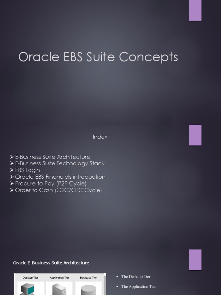 Oracle EBS Suite | PDF | Receipt | Oracle Database