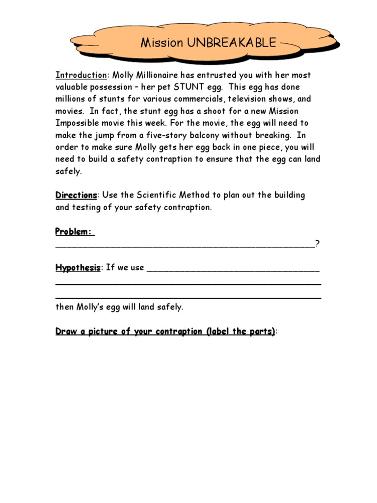Egg Drop Lab | PDF | Experiment | Hypothesis