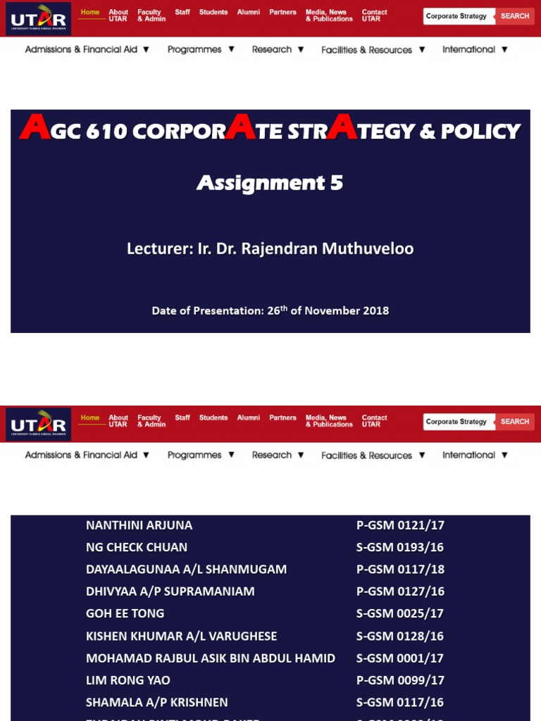 AGC610 UTAR Assignment 5 | PDF | Change | Communication