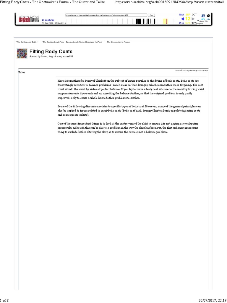 Fitting Body | PDF | Coat (Clothing) | Clothing