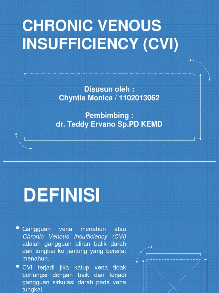 Pemahaman Chronic Venous Insufficiency | PDF | Sains & Matematika