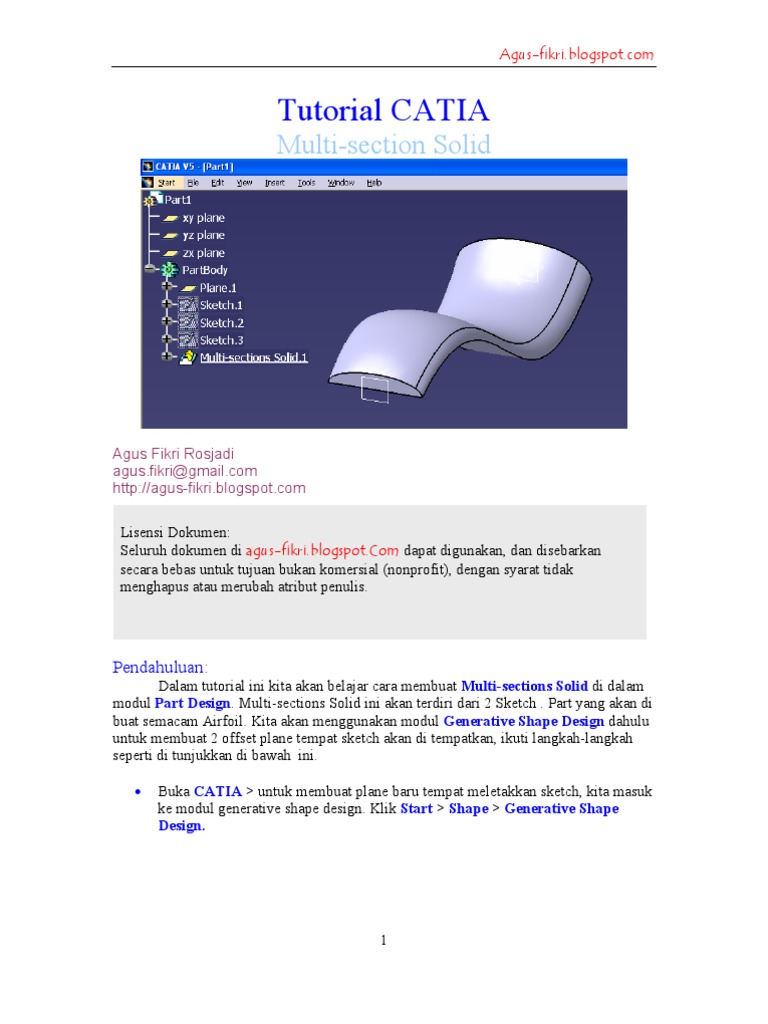 CATIA Multi Sections Solid | PDF