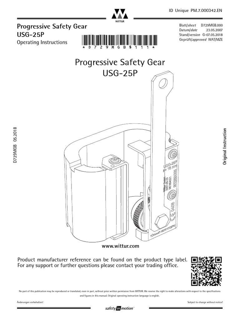 Progressive Safety Gear Adjustments | PDF | Elevator | Switch