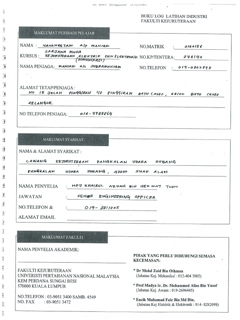 Contoh Log Book | PDF