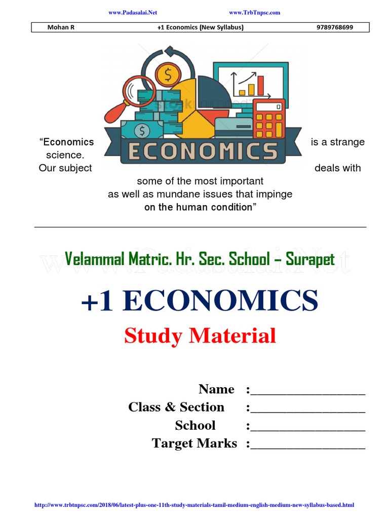 11th Economics Full Study Material English Medium | PDF | Demand ...