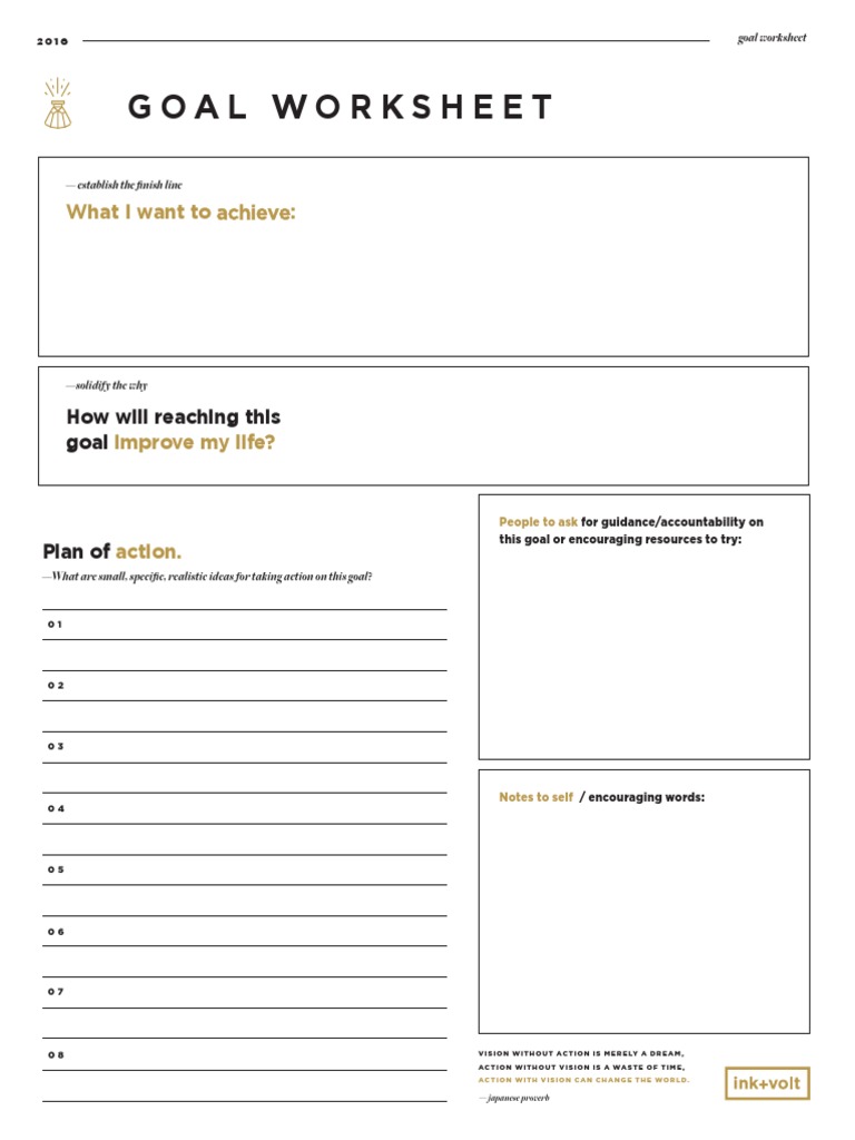 IV GoalPlannerWorksheet PDF | PDF