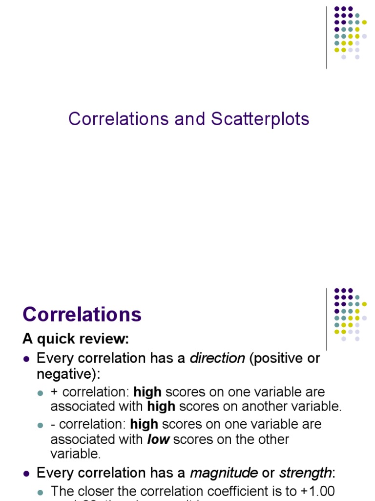 Correlation | PDF | Scatter Plot | Correlation And Dependence