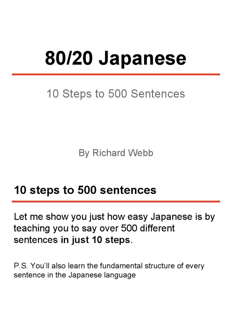 10 Steps To 500 Sentences | PDF | Verb | Word