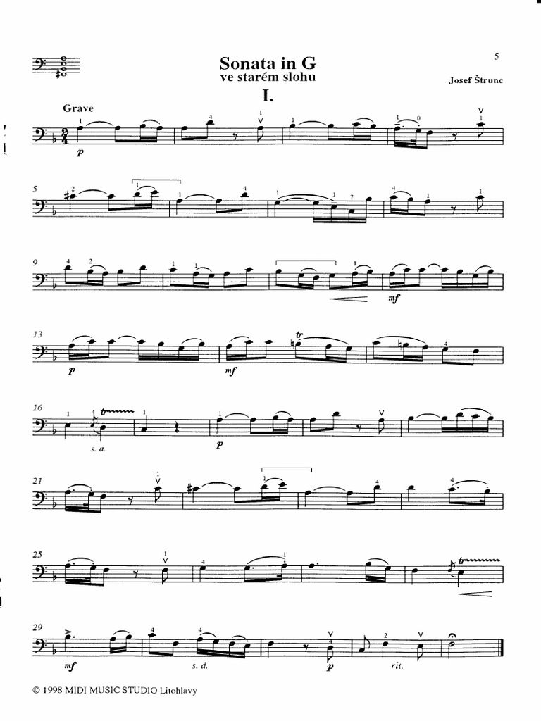Strunc - Sonatina | PDF | Formas musicales | Entretenimiento (general)