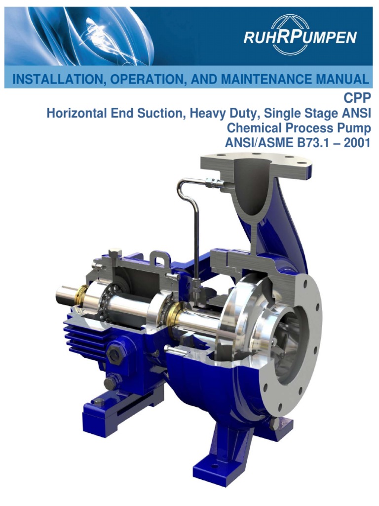 CPP Iom Manual | PDF | Pump | Safety