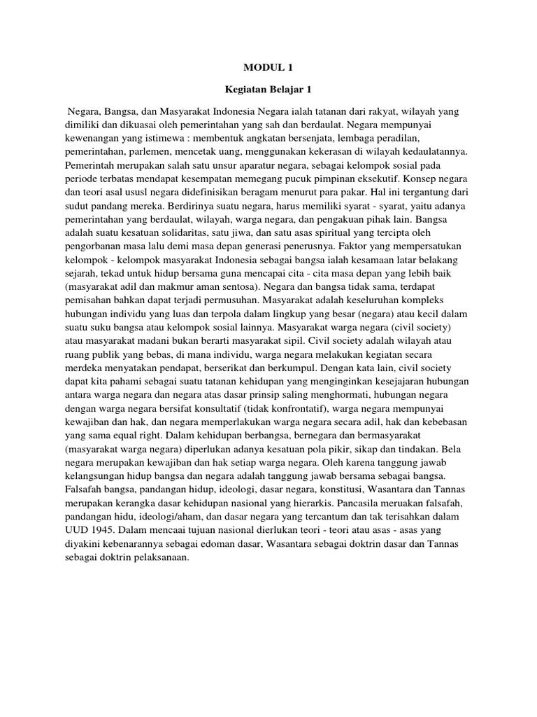 Resume PKN Mkdu4111 | PDF