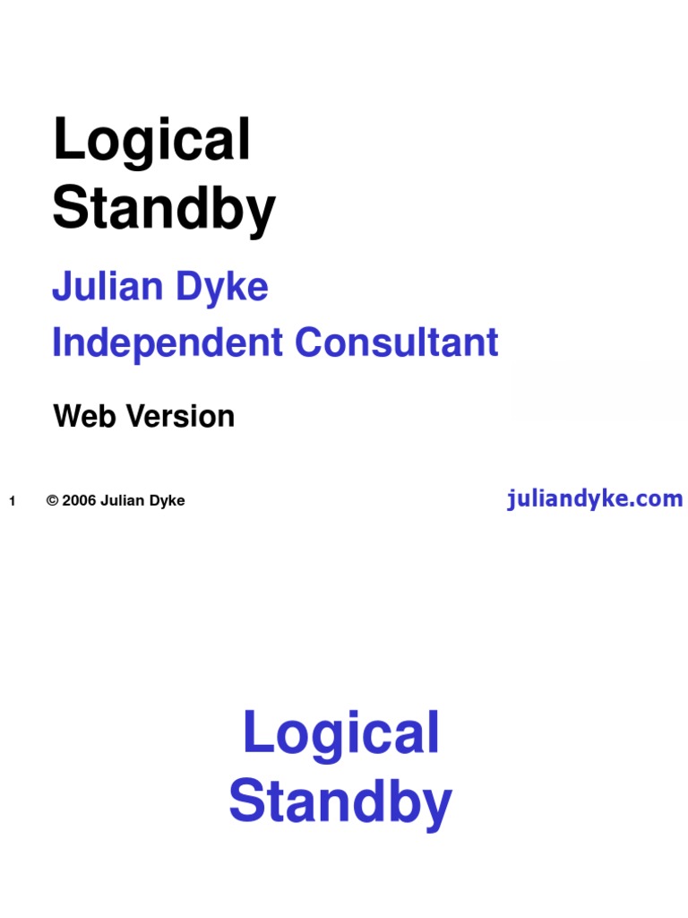 Logical Standby | PDF | Databases | Backup