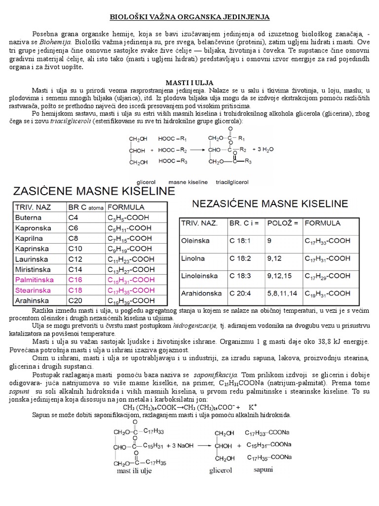 Bioloski Vazna Jedinjenja | PDF