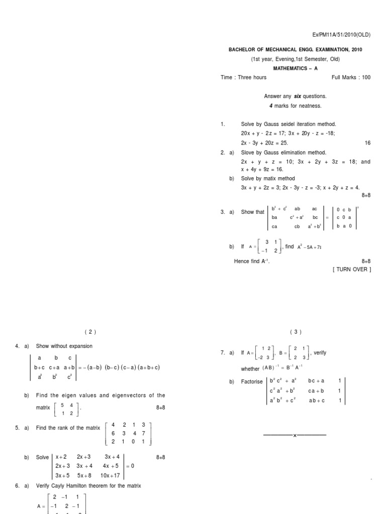 Solutions and Methods for Systems of Linear Equations, Matrices, and ...