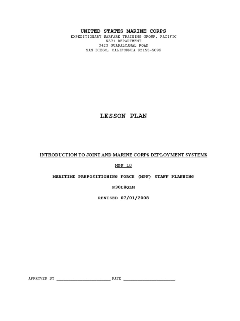 Marine Corps Deployment Systems | PDF | Transport