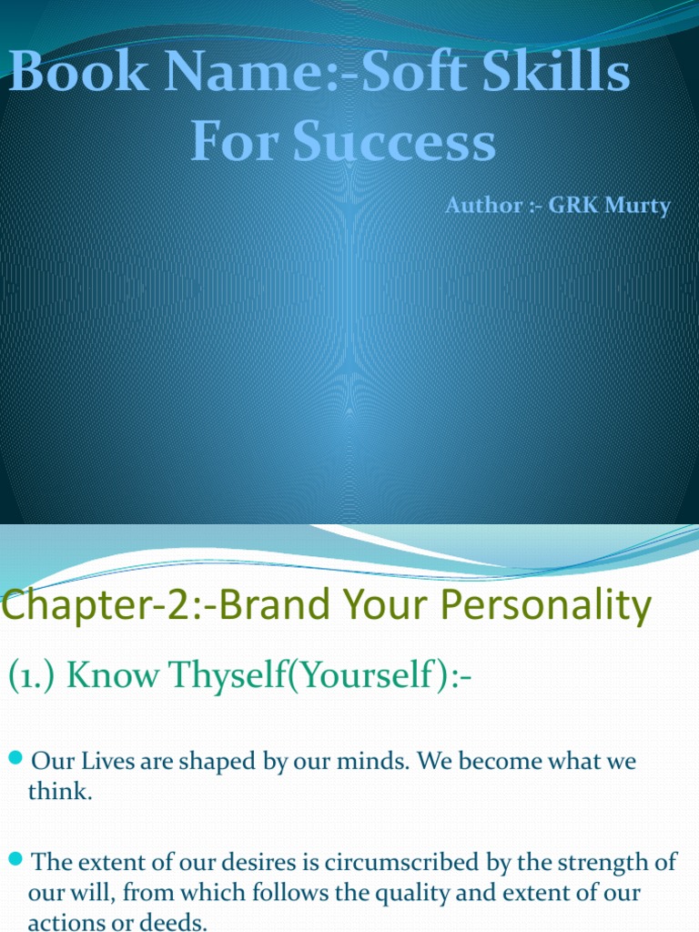 Book Name:-Soft Skills For Success: Author:-GRK Murty | PDF