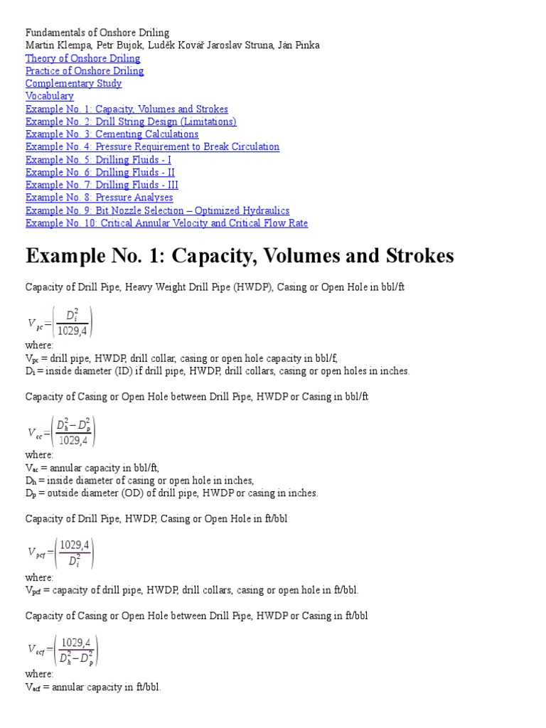 Fundamentals of Onshore Drilling | PDF | Casing (Borehole) | Barrel (Unit)