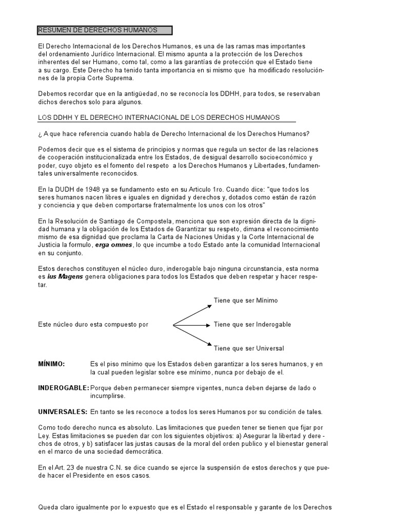 Resumen de DDHH Parte 1 2017 | PDF | Derechos humanos | Estado (política)