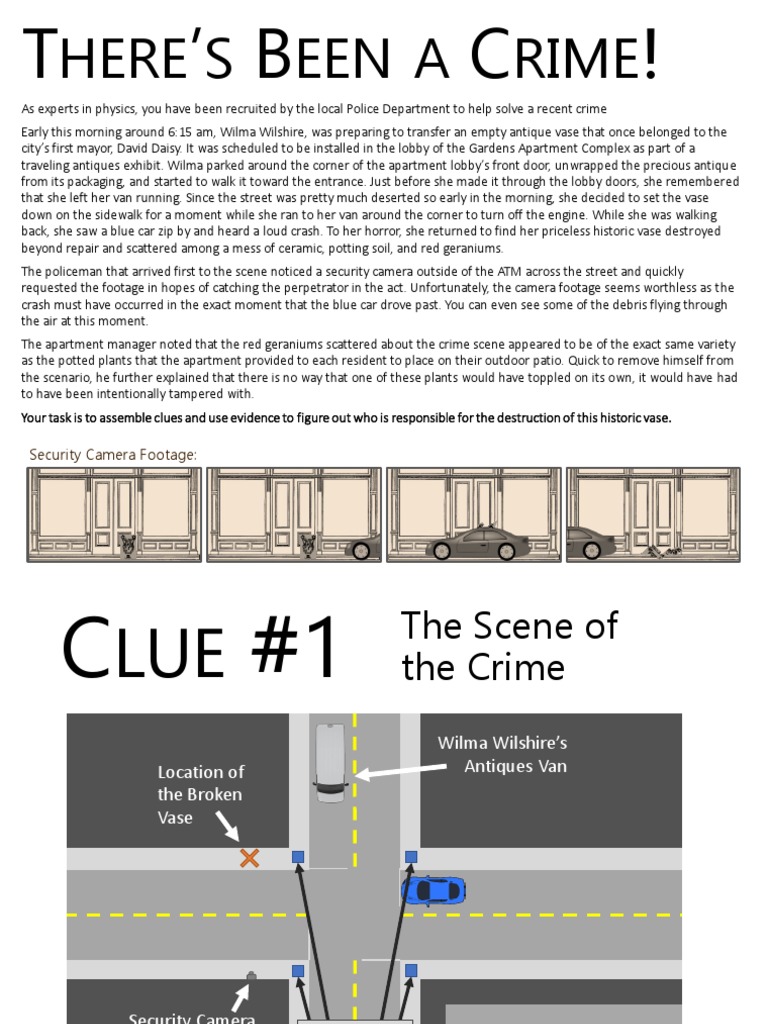 Kinematics Crime Scene - Print Outs | PDF | Nature