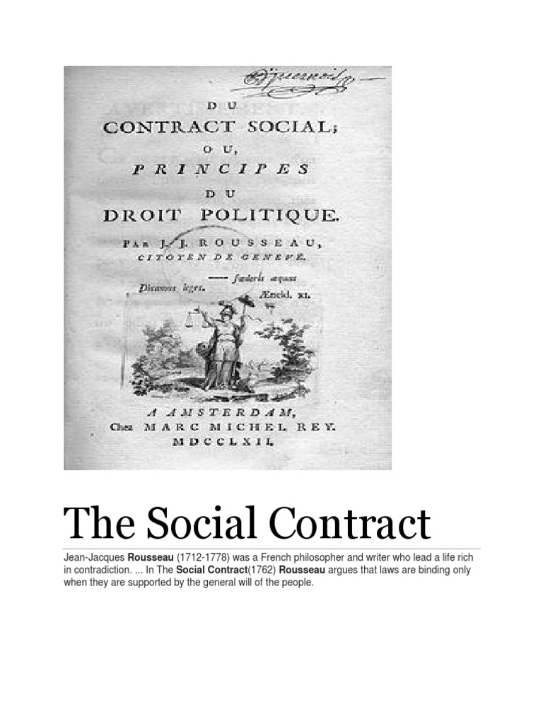 Rousseau's Social Contract Analysis | PDF | Social Contract | Sovereignty