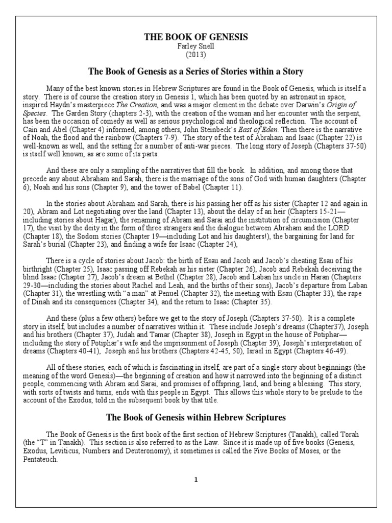 The Book of Genesis | PDF | Book Of Genesis | Jacob