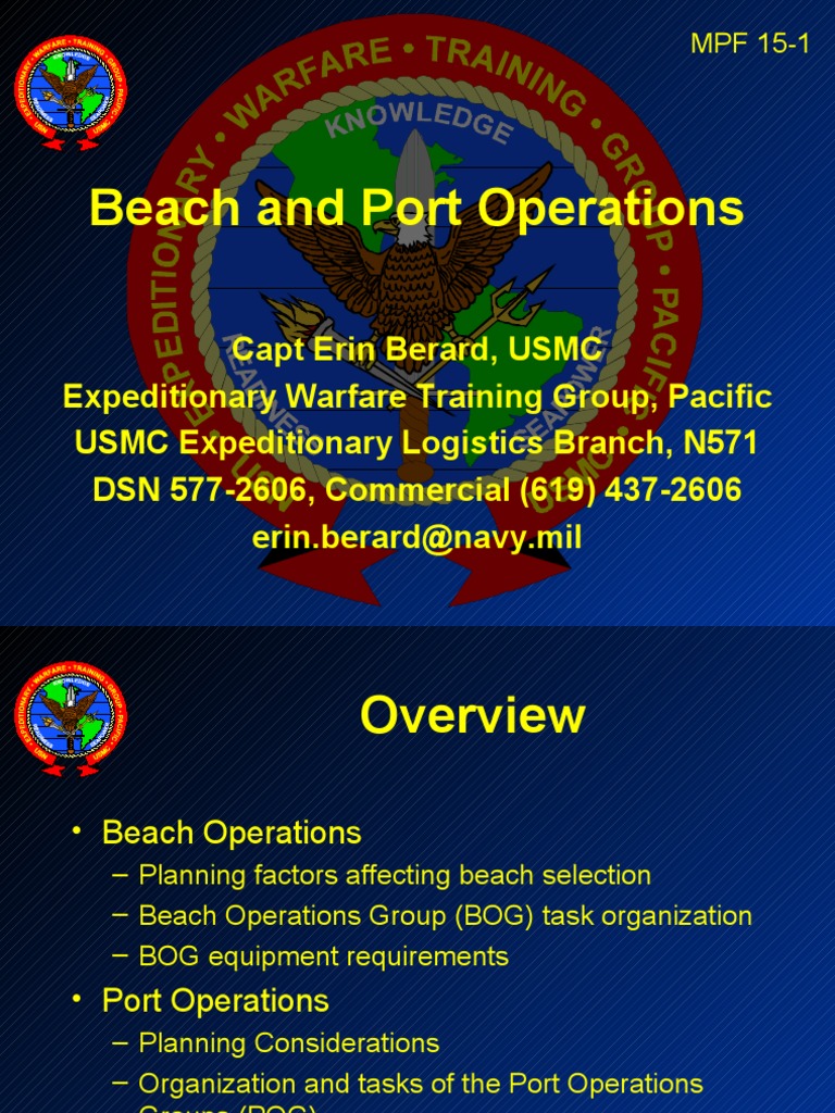 Beach and Port Operations | PDF | Port | Beach