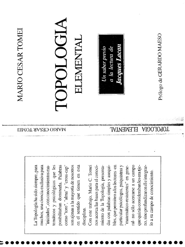 Topología Elemental - Mario Tomei PDF | PDF