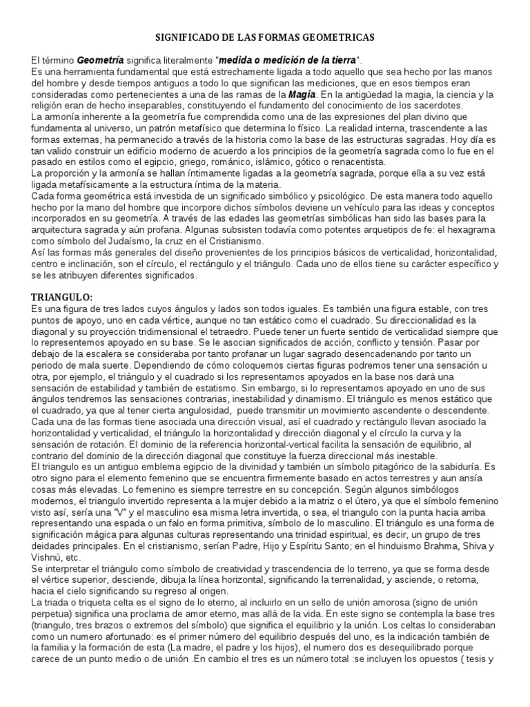 Significado de Las Formas Geometricas | PDF | Rectángulo | Triángulo