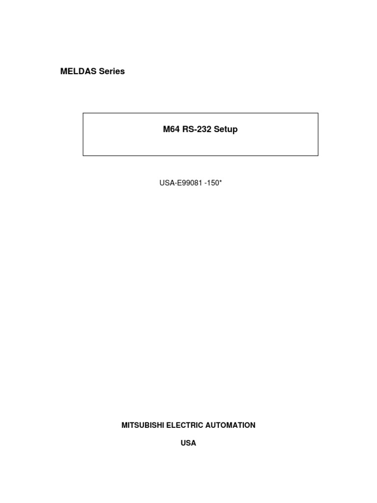 M64 RS 232 Setup PDF | PDF | Programmable Logic Controller | Numerical Control