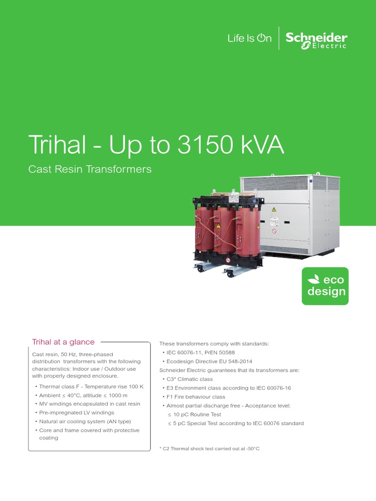 Trihal EcoDesign DS NRJED315631EN 091116 | PDF | Transformer ...