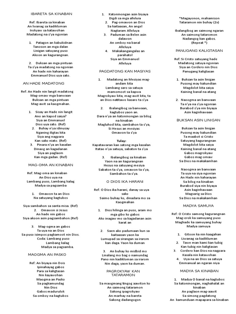 Bicol Advent Songs | PDF