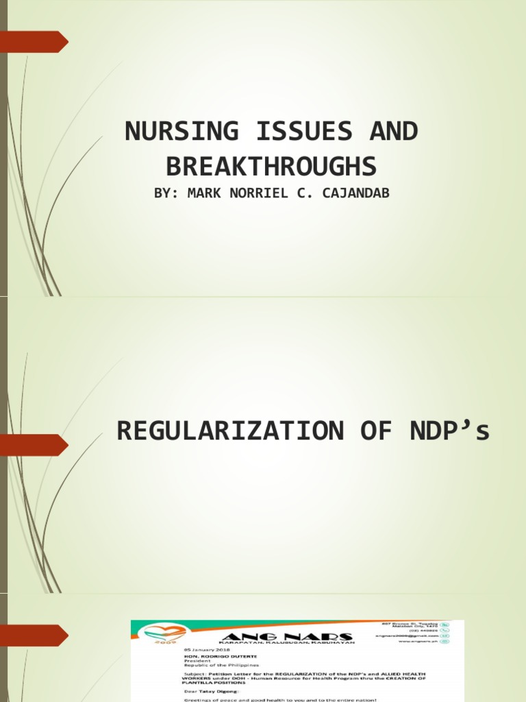 Nursing Issues and Breakthroughs 2 | PDF