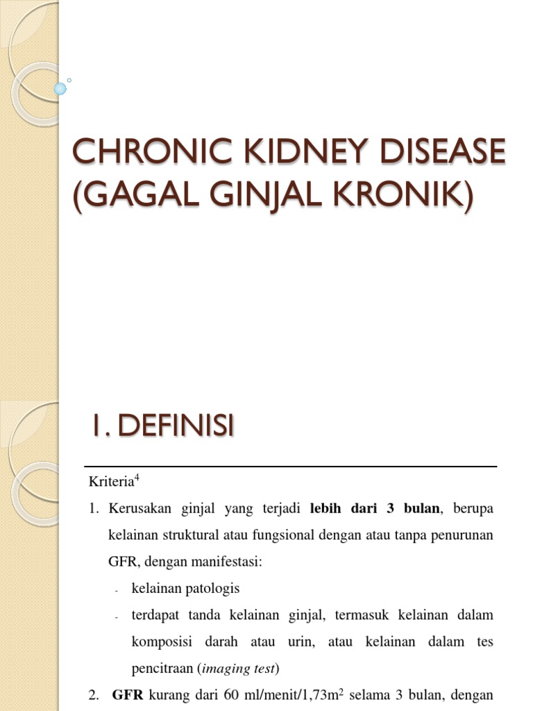 Definisi dan Penatalaksanaan CKD | PDF