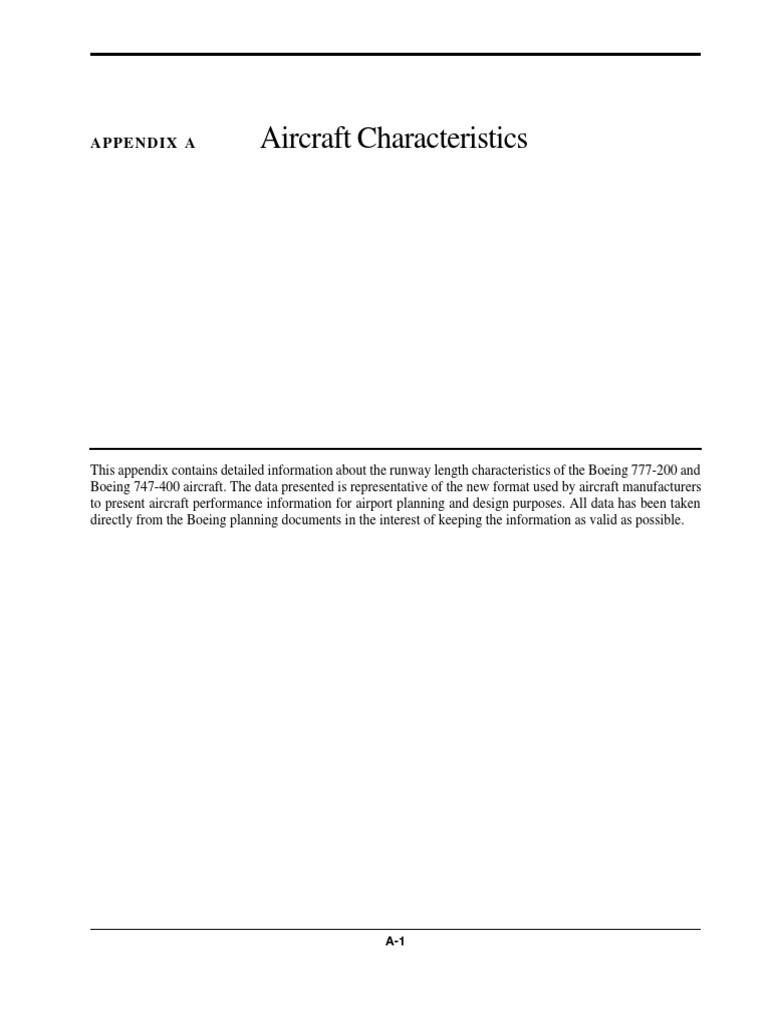 Aircraft Characteristics | PDF | Takeoff | Aerospace Companies Of The ...