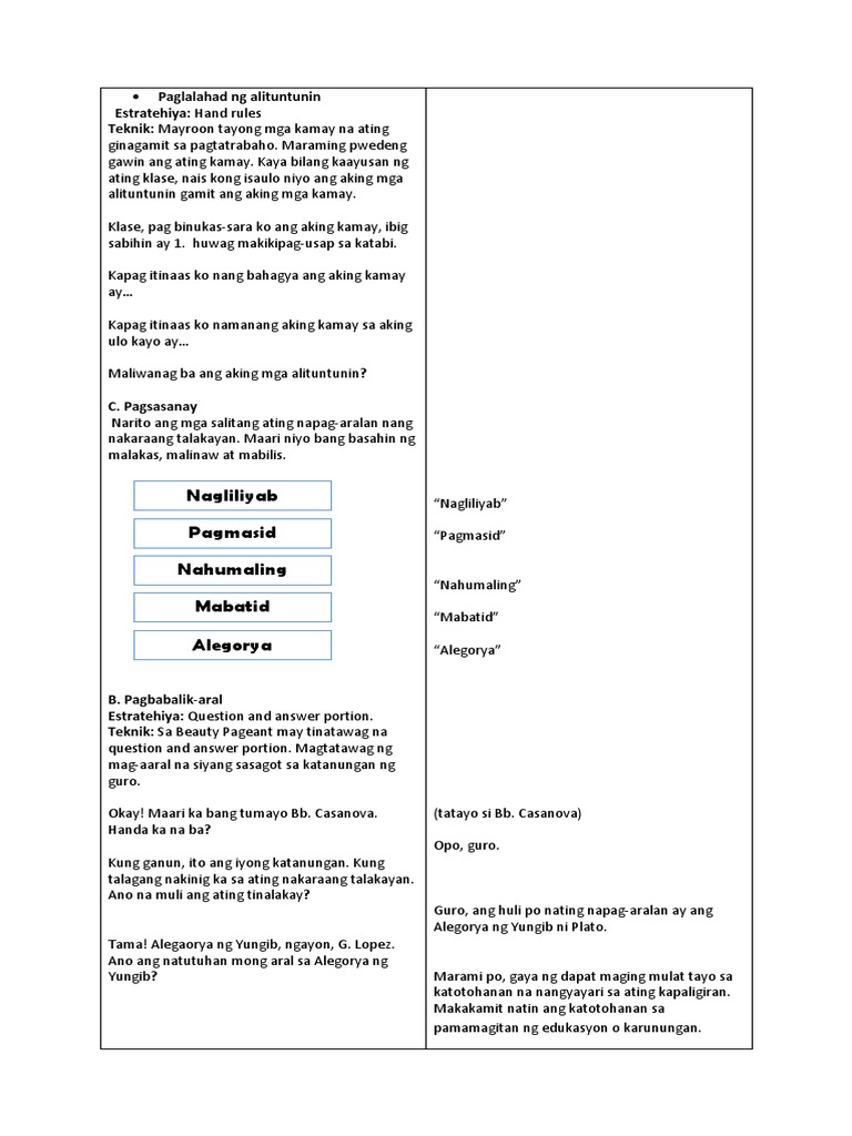 Paglalahad NG Alituntunin | PDF