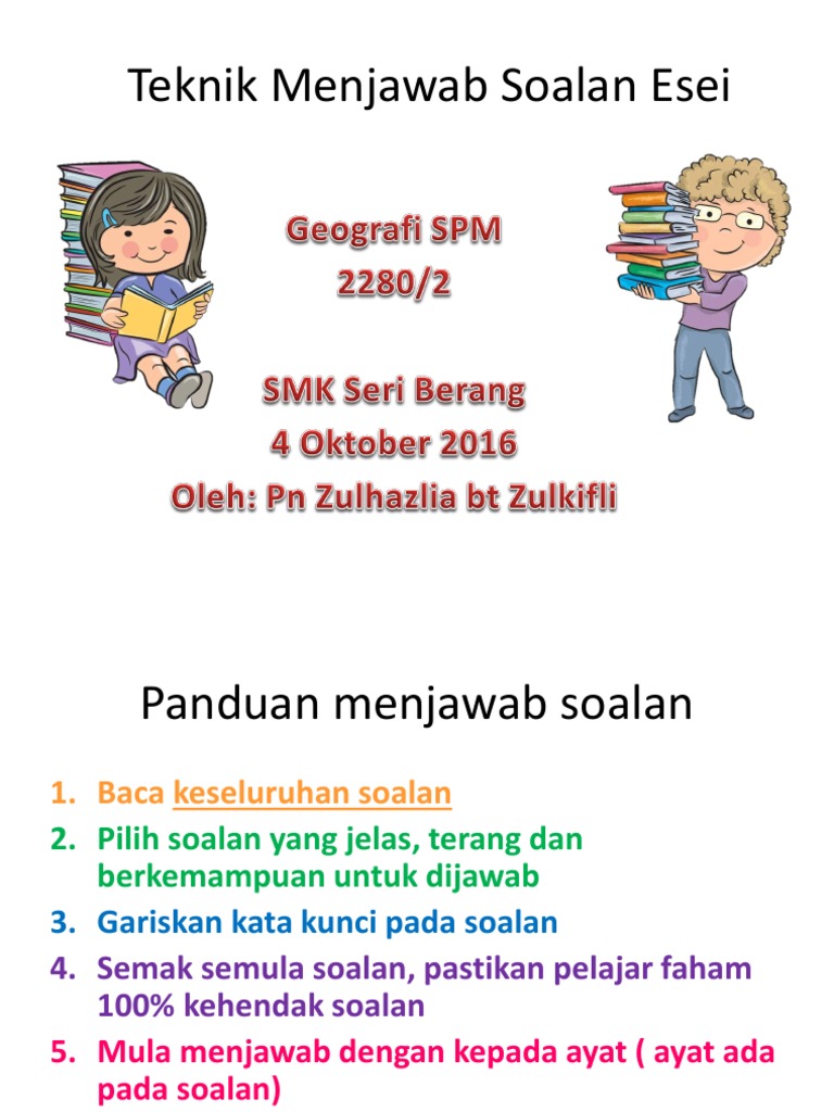 Teknik Menjawab Soalan Esei Geografi | PDF