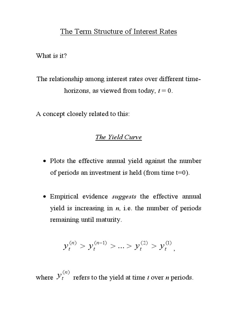 Understanding Interest Rate Structures | PDF | Yield Curve | Bonds ...