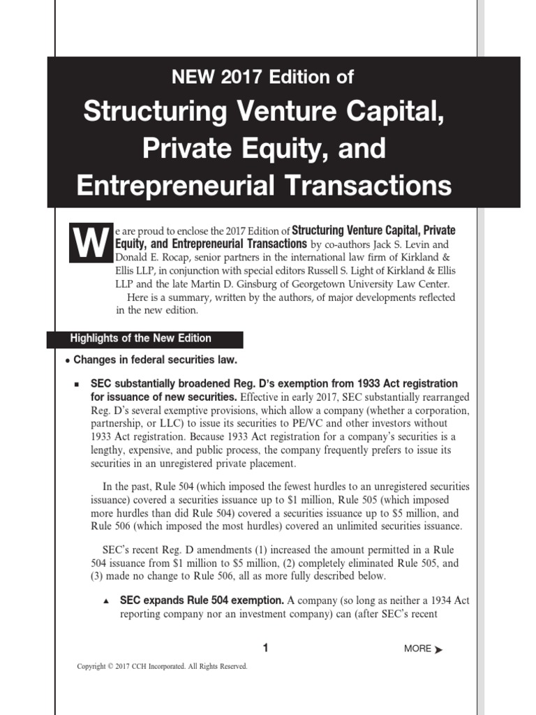 6B. 2017 VC Report Letter | PDF | Stocks | Mergers And Acquisitions