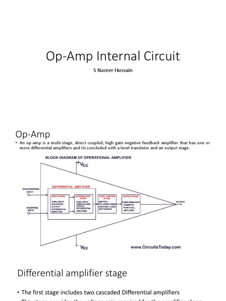 Op-Amp Internal Circuit Overview | PDF | Operational Amplifier | Amplifier