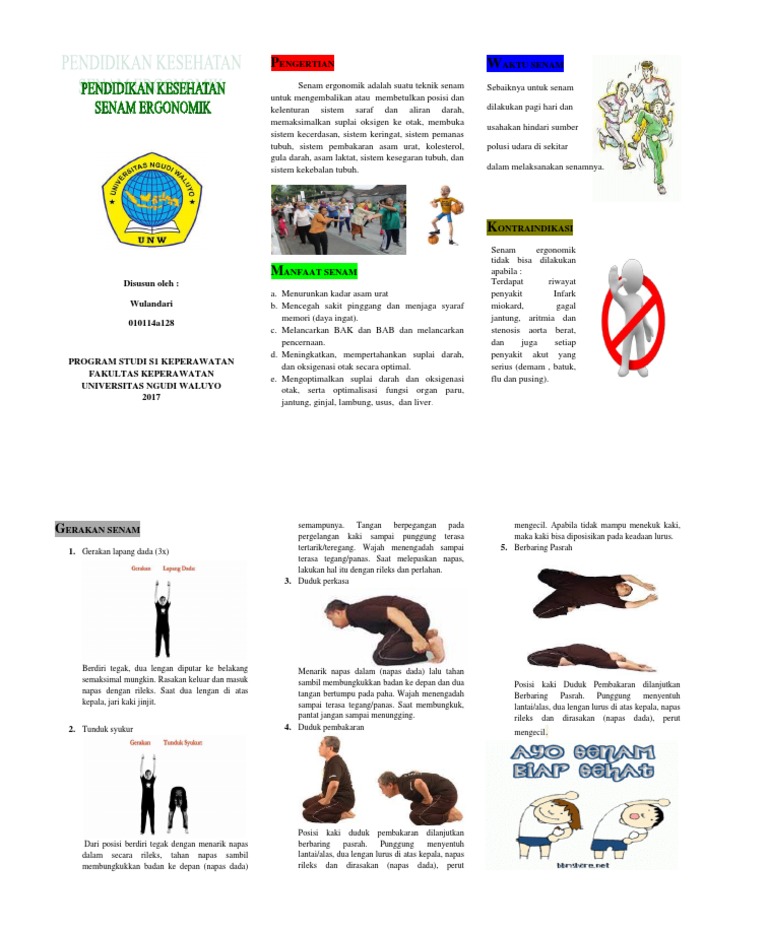 Leaflet Senam Ergonomik | PDF