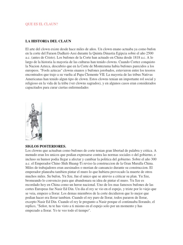 Historia Del Clow | PDF | Payaso | Ropa