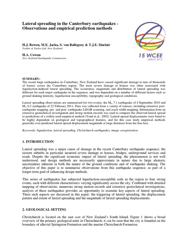 Lateral Spreading | PDF | Earthquakes | Lidar