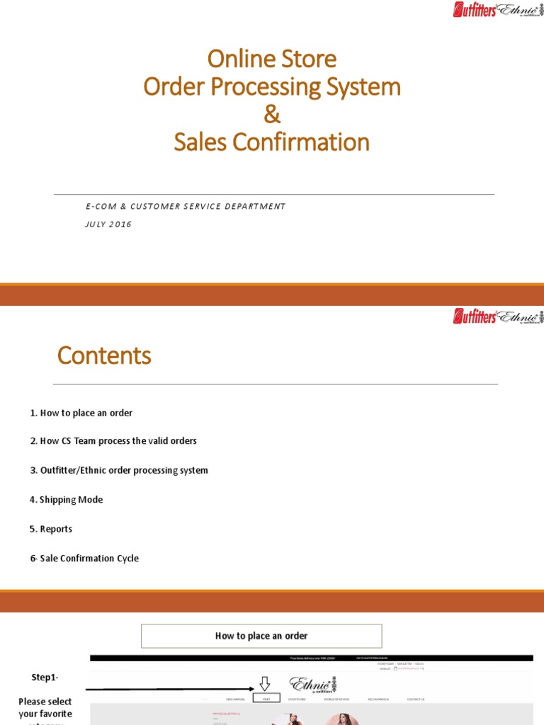 Online Order Processing System | PDF | Online Shopping | Information ...