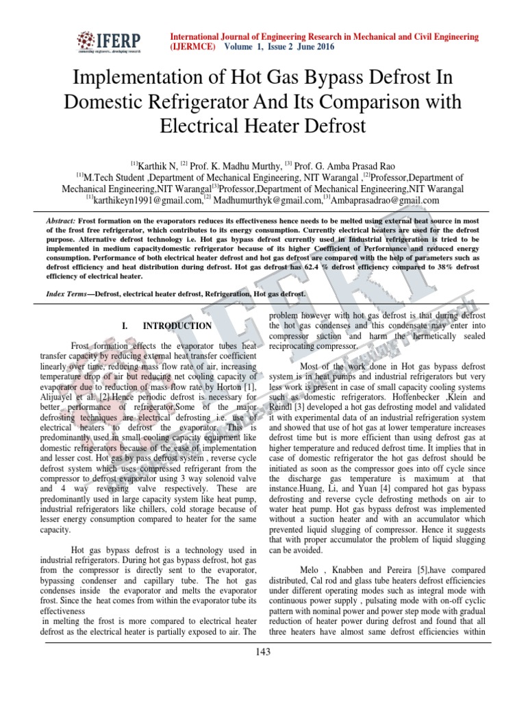 Implementation of Hot Gas Bypass For Refrigeration | PDF | Hvac ...