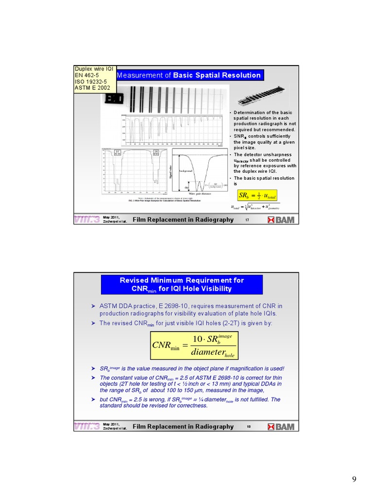 Measurement of Basic Spatial Resolution: Diameter SR CNR | PDF | Image ...