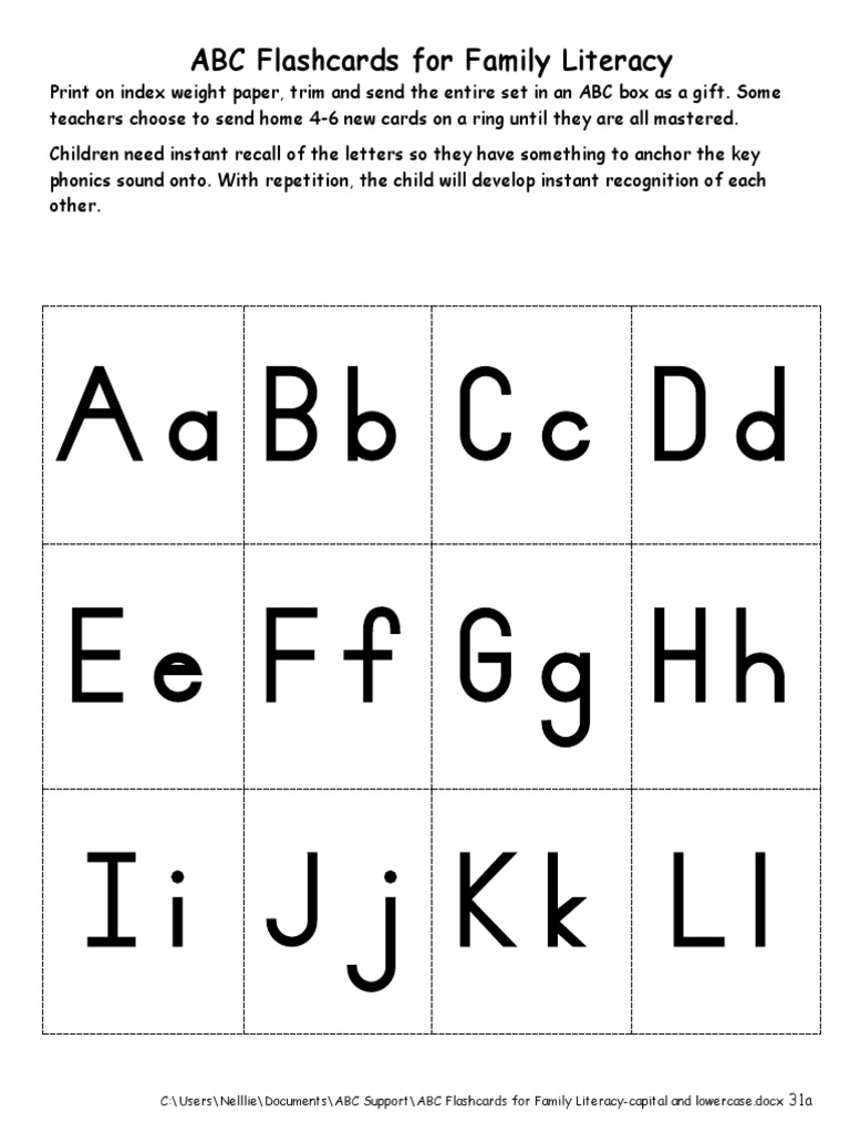 ABC Phonics Flashcards2 | PDF | Learning Methods | Reading (Process)