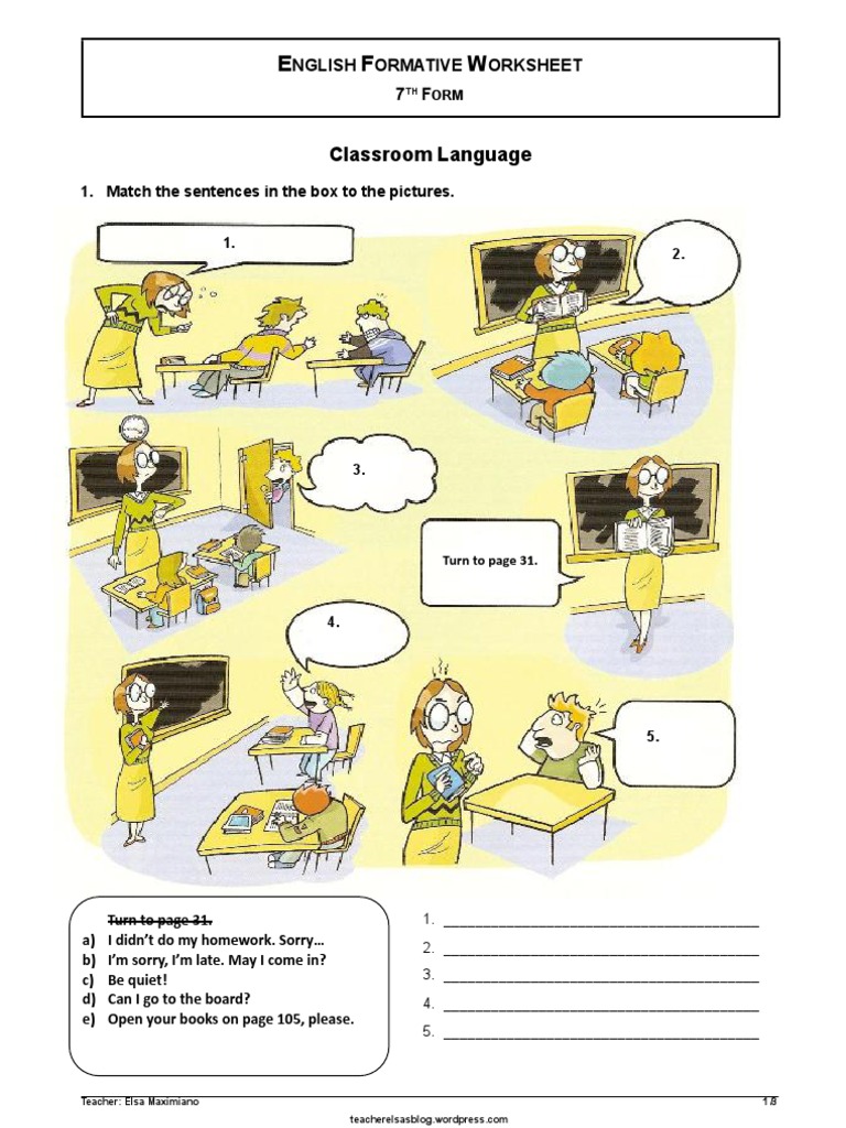 Classroom Language | PDF