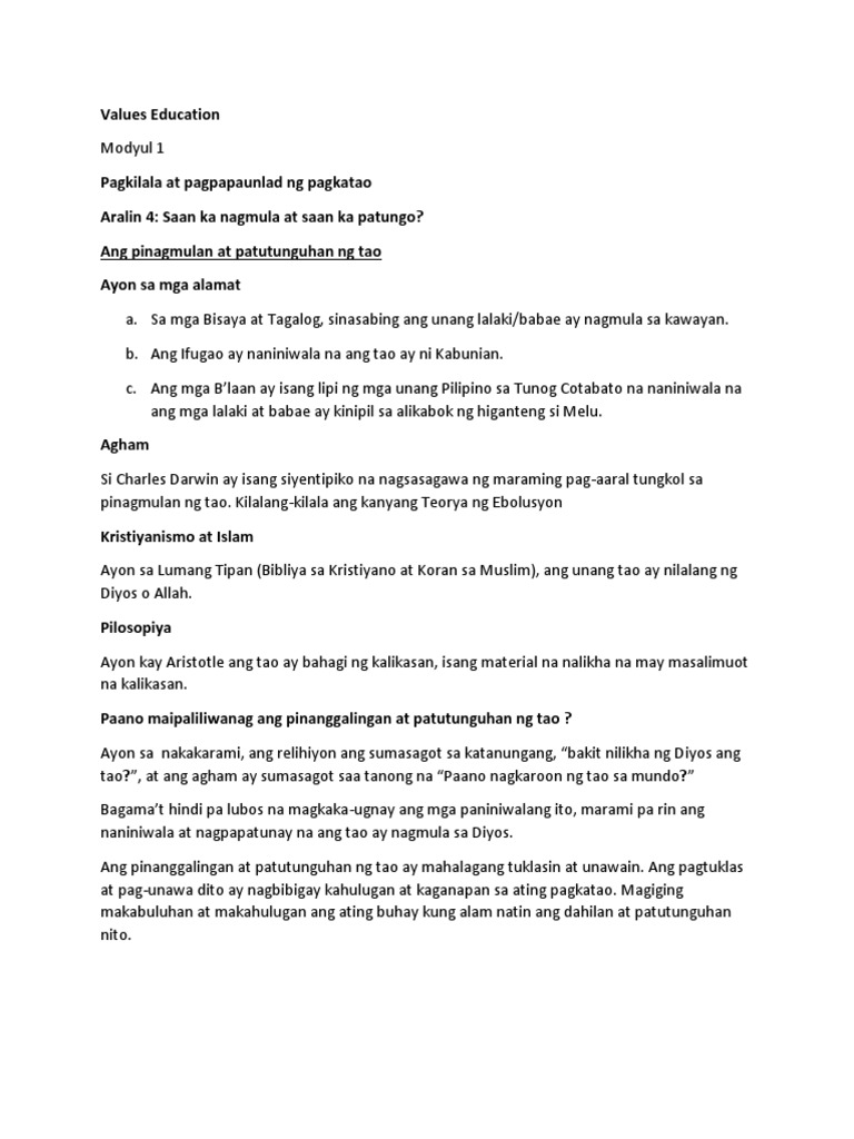 Values Education Pdf